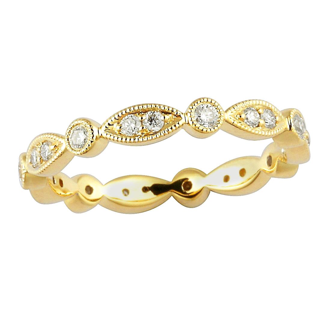 18 Carat Yellow Gold G-Color Diamond Continuum Eternity Ring For Sale at 1stDibs | 18ct yellow ...