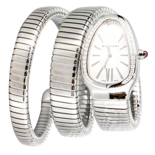 Bulgari Serpenti Full Diamond Pave White Gold Snake Necklace at 1stDibs ...