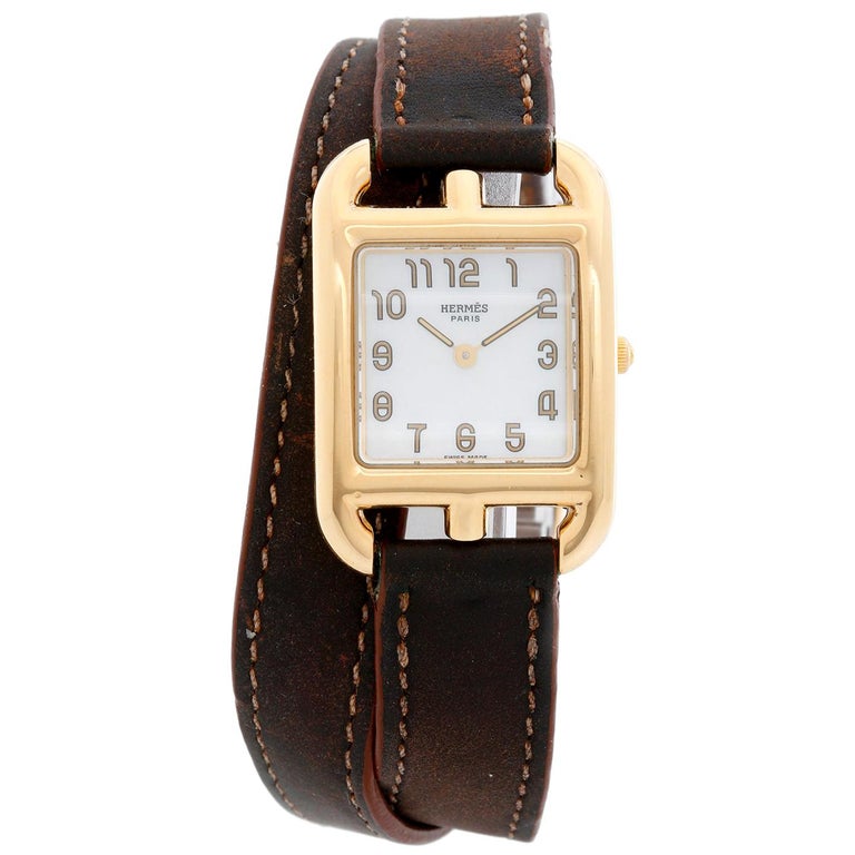 Hermes Cape Cod Yellow Gold Ladies Watch at 1stDibs