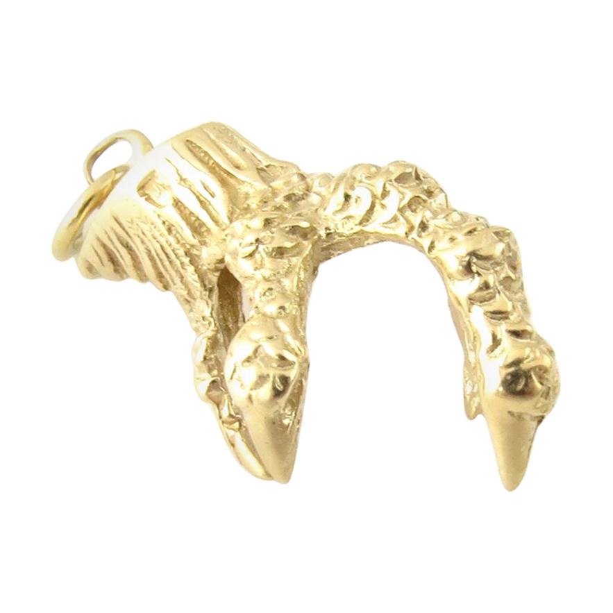 Antique Victorian Double Tiger Claw Pendant in 18 Karat Yellow Gold For ...