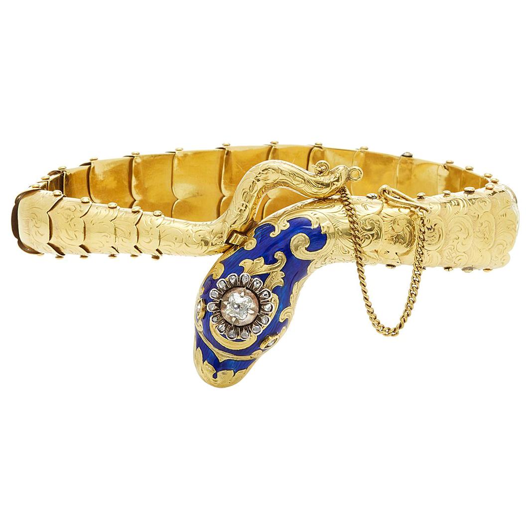 Antique Snake Gold Bracelet at 1stDibs | antique snake bracelet, snake ...