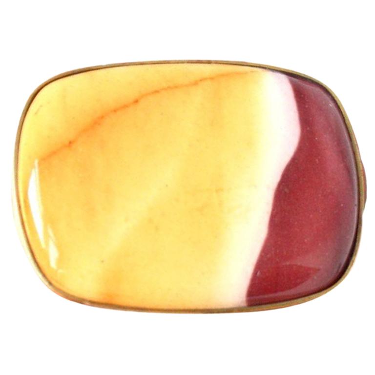 Jasper Bronze Red Orange Cocktail Ring For Sale at 1stDibs