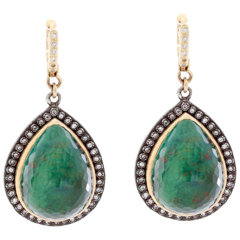 Armenta New World Sterling Silver and Arizona Turquoise Pear Earrings ...