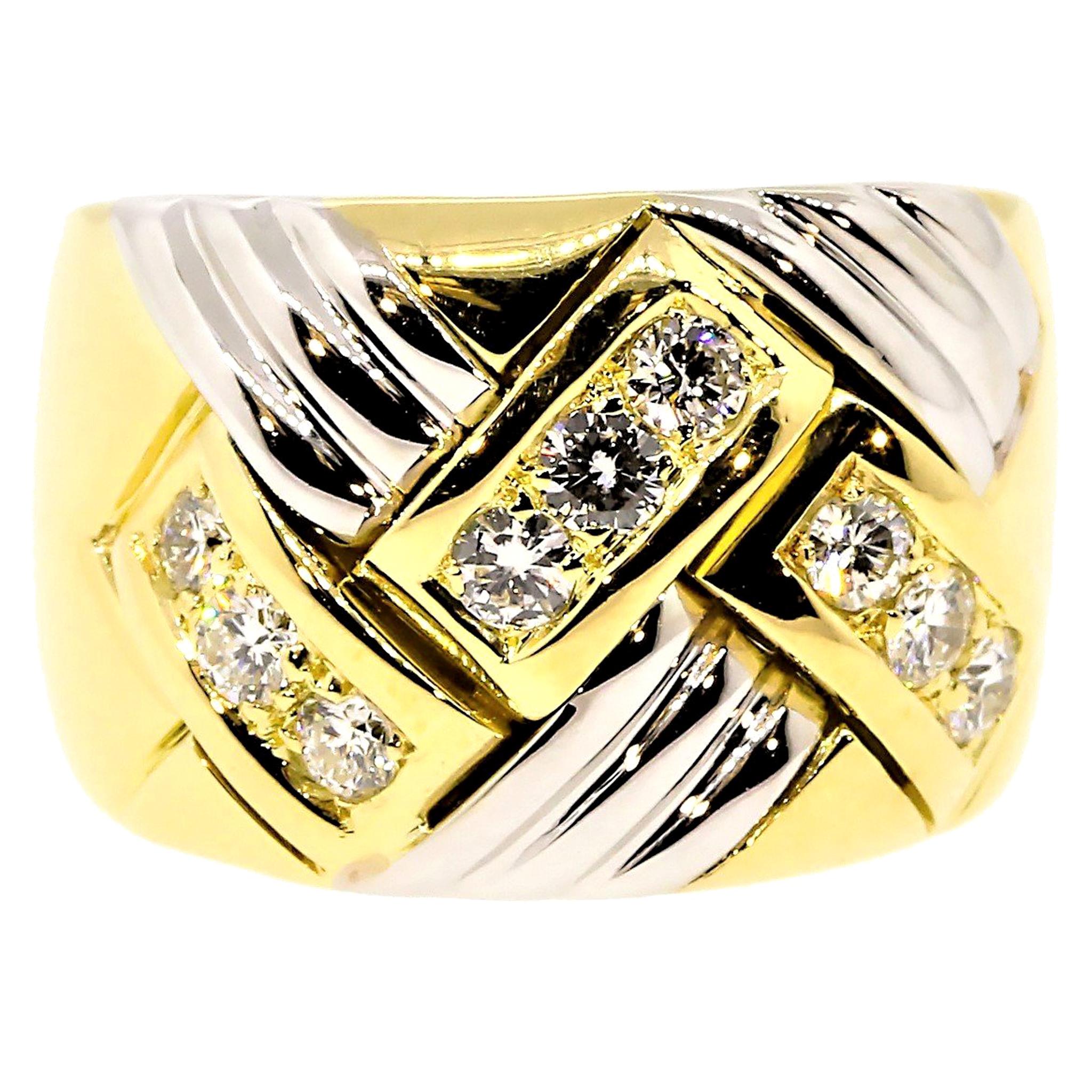 CHOPARD Blue Sapphire Diamond Wave Ring For Sale at 1stDibs