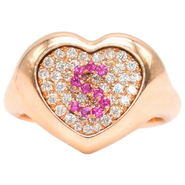 Shima Azman 18k Gold 'S' Signet Ring - Made To Order For Sale at ...