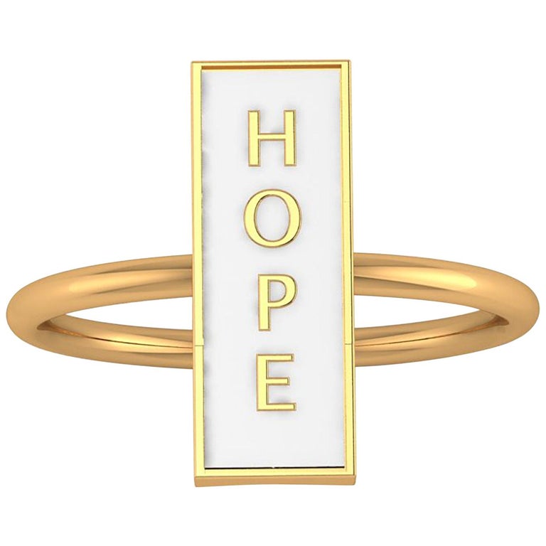 18 Karat Gold Forever Hope in White Ring Ferrucci For Sale (Free ...