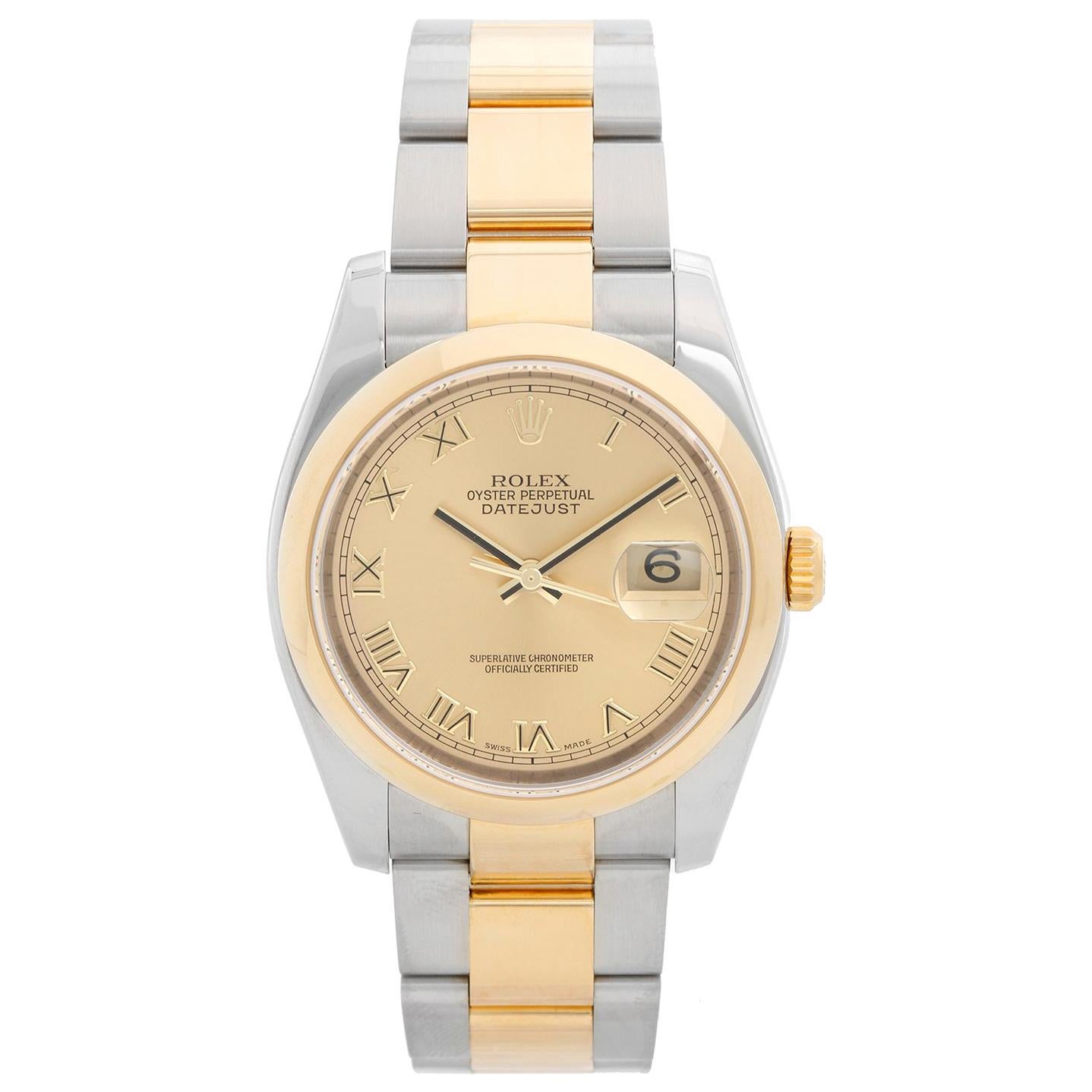 Rolex Datejust Men's 2-Tone Steel and Gold Watch 116203 at 1stDibs ...