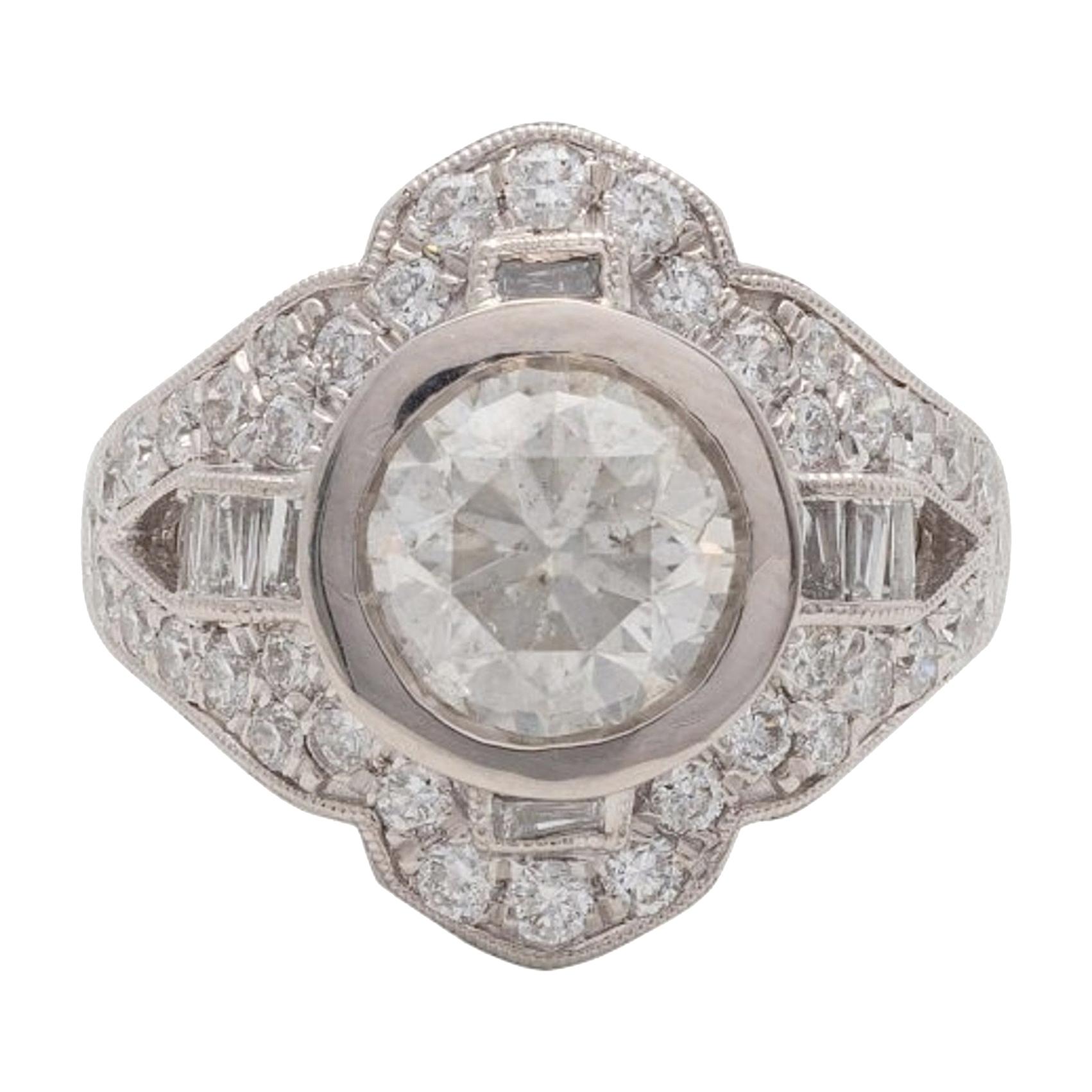 Steven Kretchmer 2-Stone Jazz ring in Platinum with 2 Tension-Set ...
