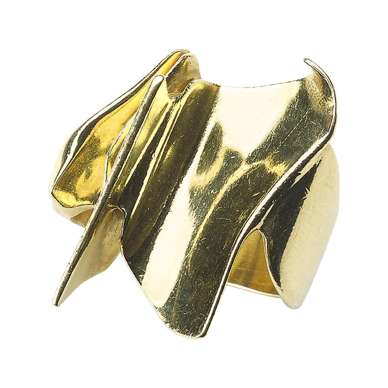 Modernist Gold Ring at 1stDibs