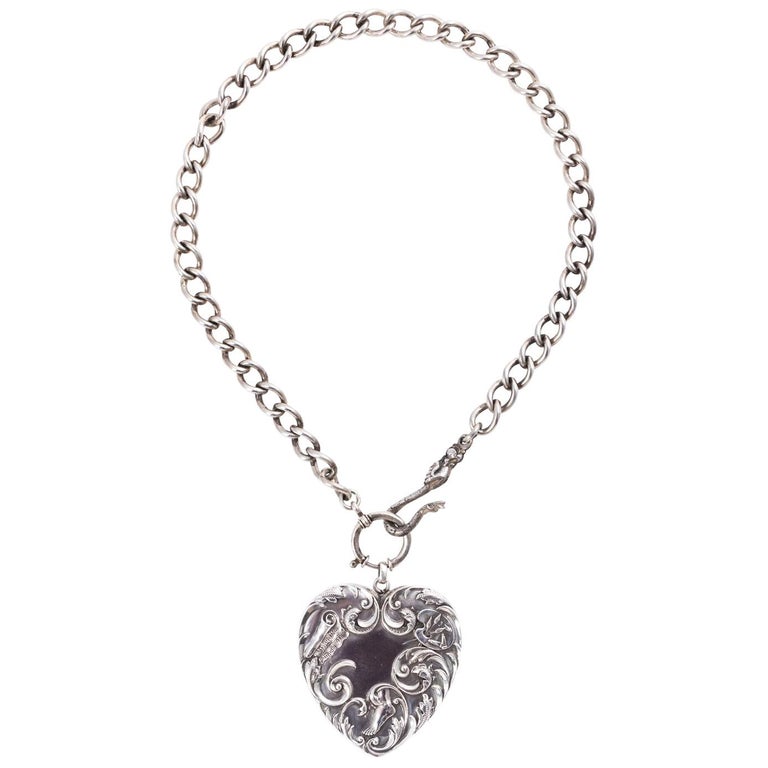 Sterling Silver Watch Chain Necklace at 1stDibs