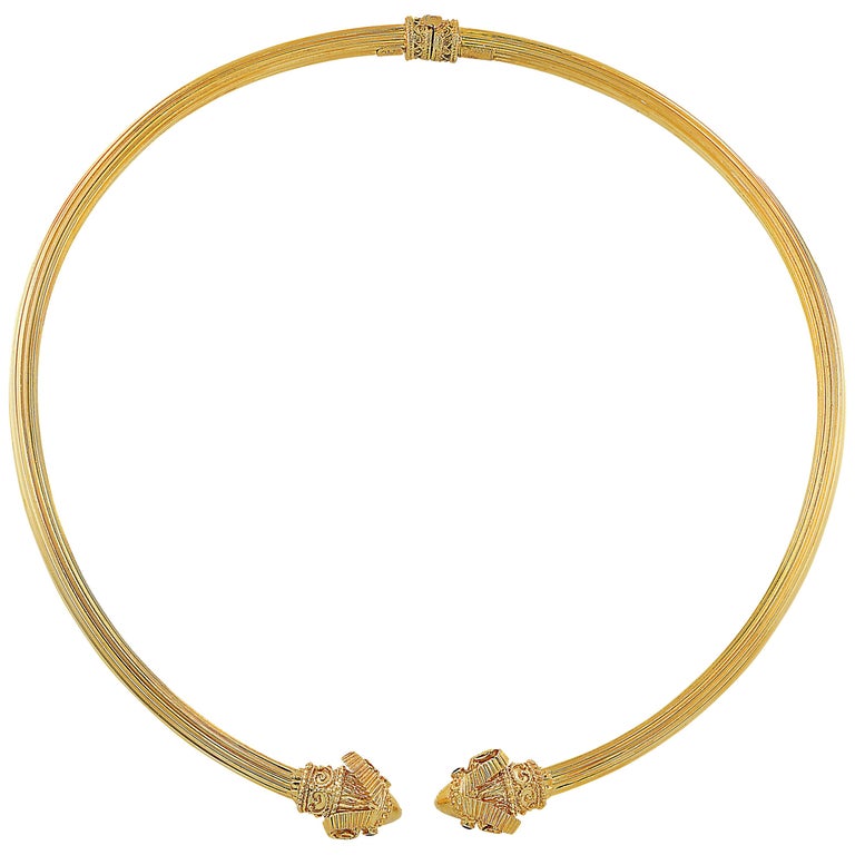 Greek Rams' Head Collar Necklace at 1stDibs
