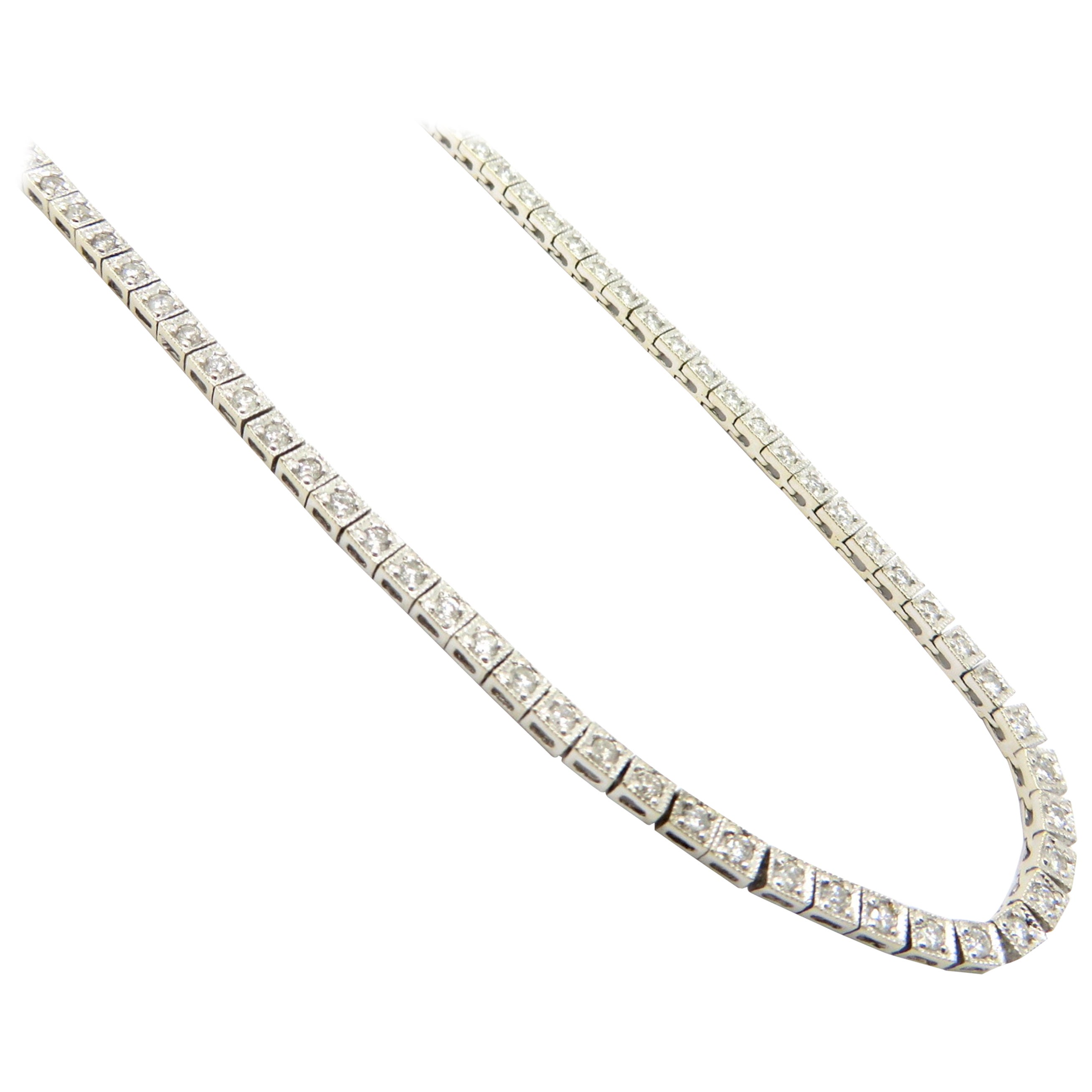 Square Chain Necklace at 1stDibs