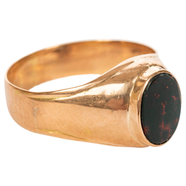 Russian Imperial-era Gold Bloodstone Signet Ring, circa 1900 at 1stDibs ...
