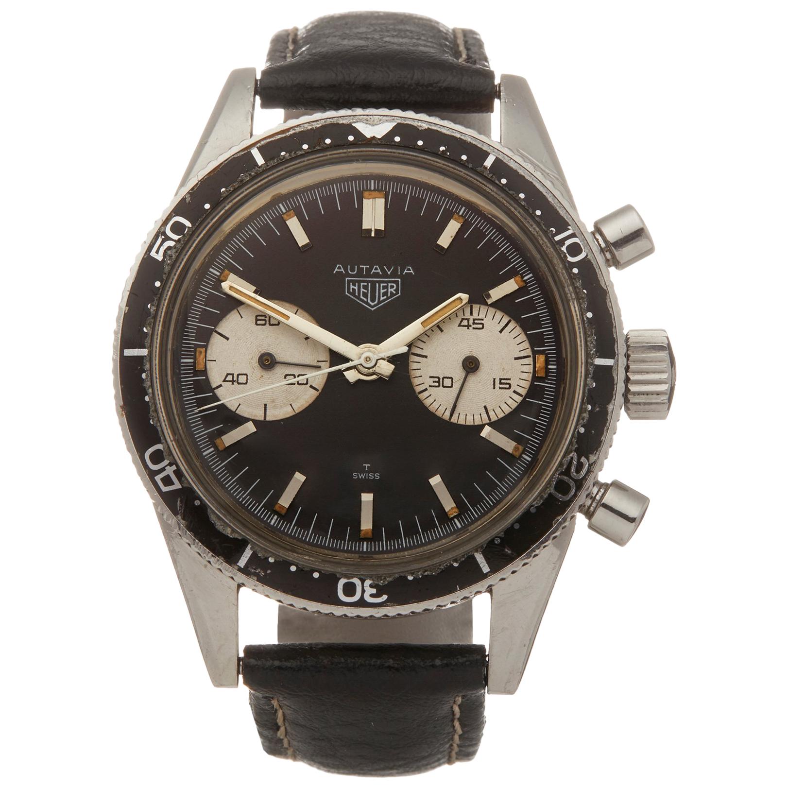 Heuer Autavia Andretti Chronograph Stainless Steel 3646 Wristwatch at ...