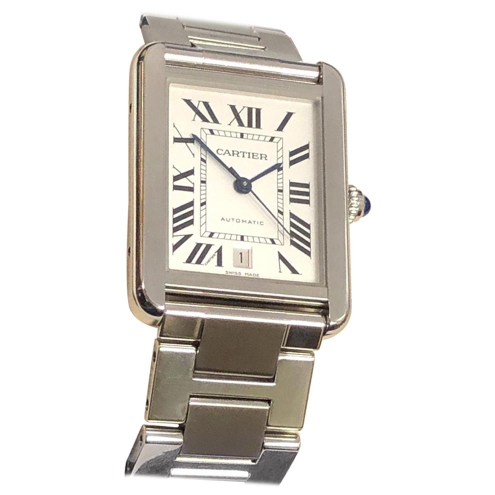 Cartier Tank Solo X L Stainless Steel Automatic Winding Wristwatch at ...