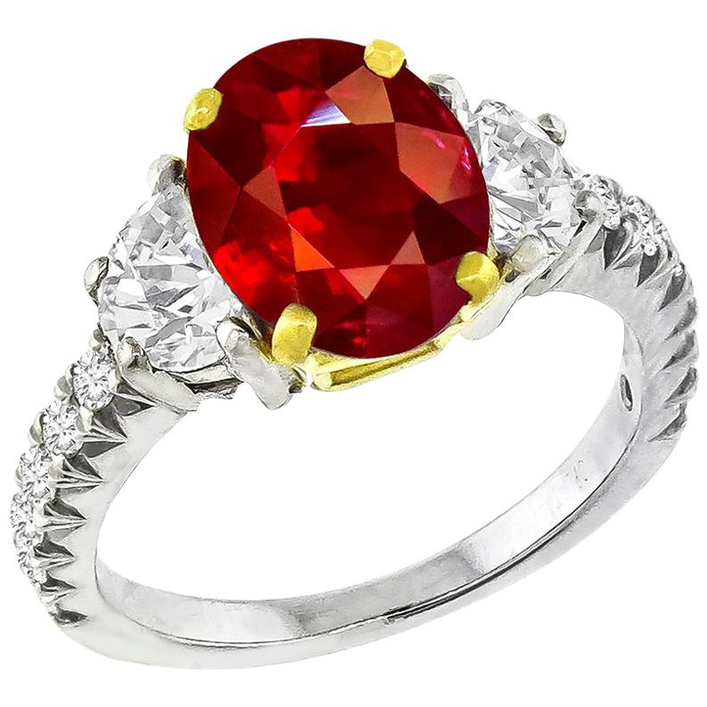 Raymond Yard Beautiful Ruby Diamond Platinum Ring For Sale at 1stDibs ...