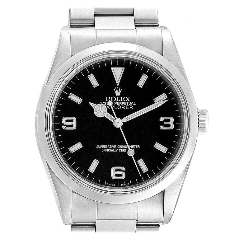 Rolex Explorer I 36 Black Dial Stainless Steel Men’s Watch 14270 For ...