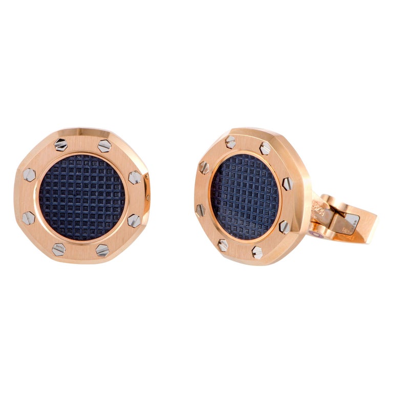 Audemars Piguet Royal Oak Dark Blue Tapisserie Rose Gold Octagonal ...