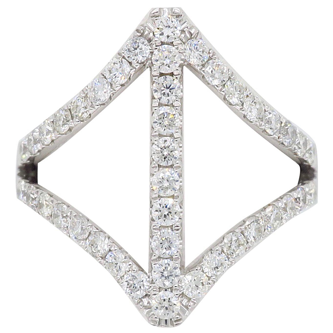 Negative Space Diamond Ring at 1stDibs | negative space engagement ring