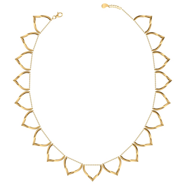 Neclace Sterling Silver Gold-Plated Lotus Shaped Motif Greek 18k Gold ...