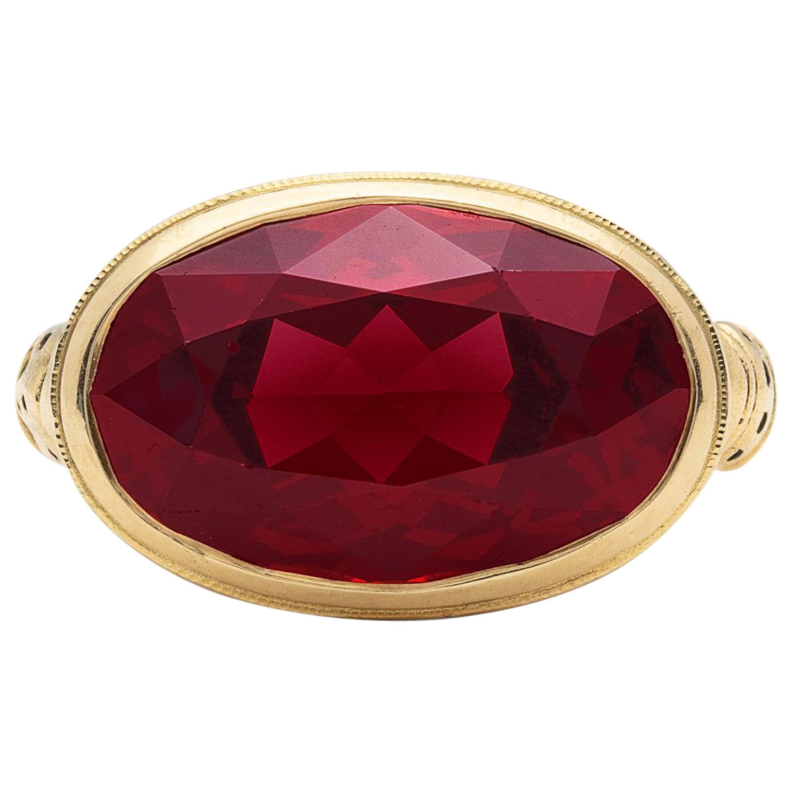 Alex Sepkus "Flora" Garnet and Diamond Ring at 1stDibs