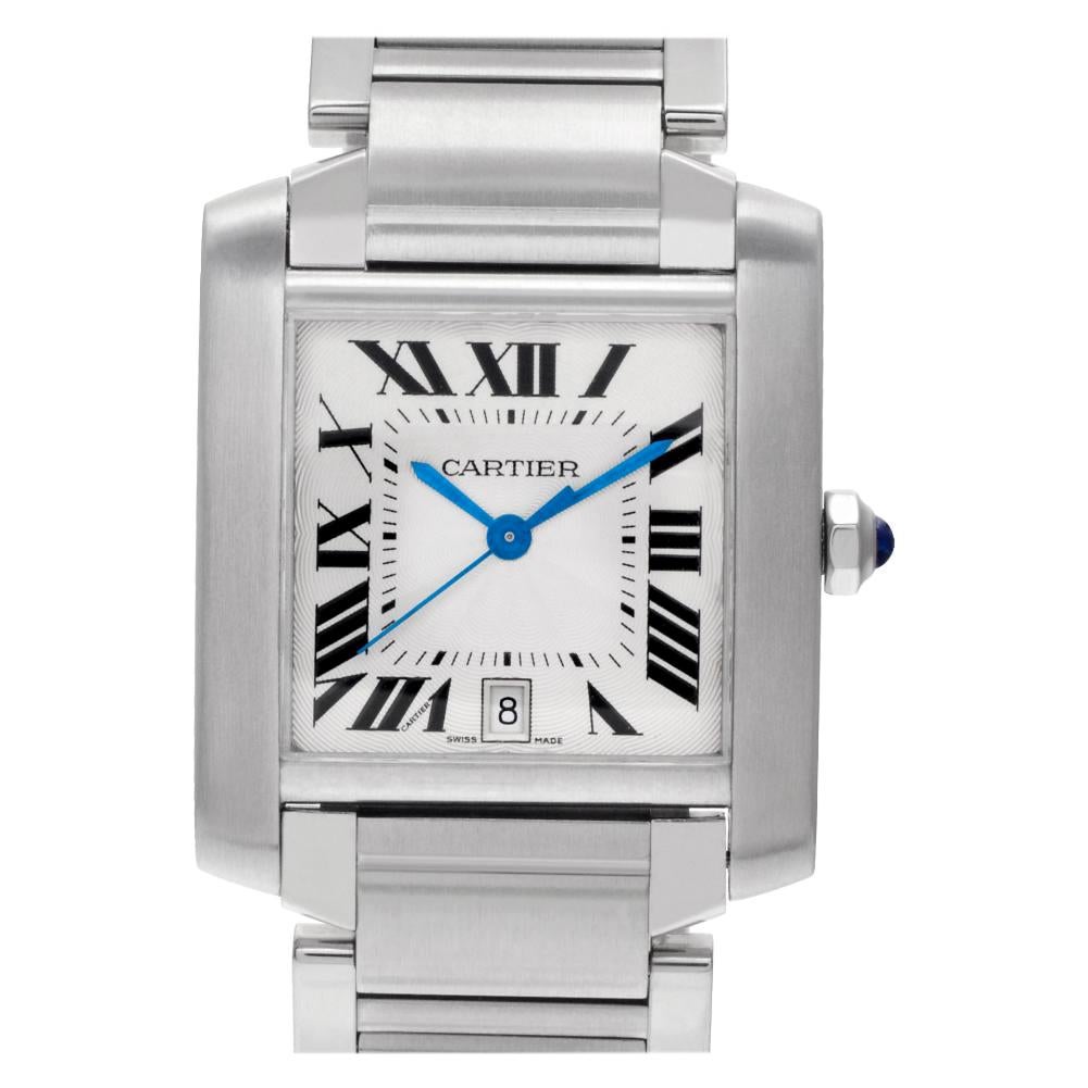 Certified Authentic, Cartier Tank Francaise 4740, Blue Dial For Sale at ...