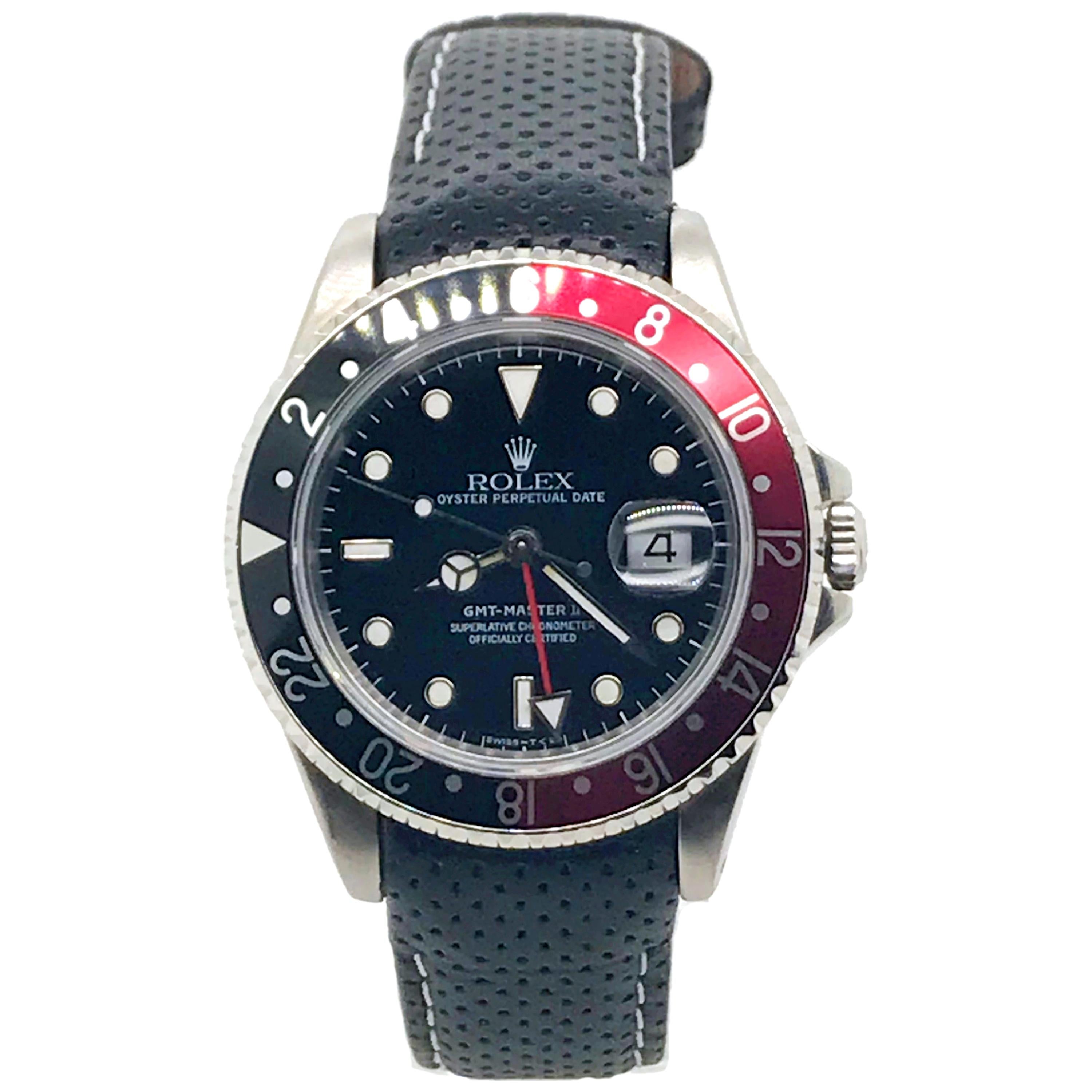 Rolex GMT Master II Black and Red "Coke" Bezel, circa 1991 at 1stDibs ...
