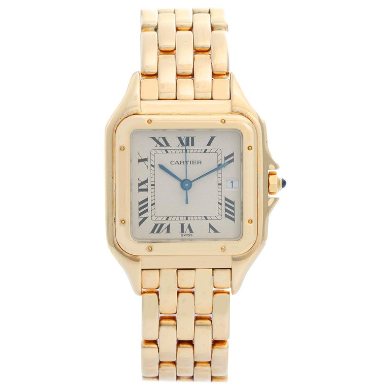 Cartier Panther 18 Karat Yellow Gold Men's Quartz Watch with Date ...