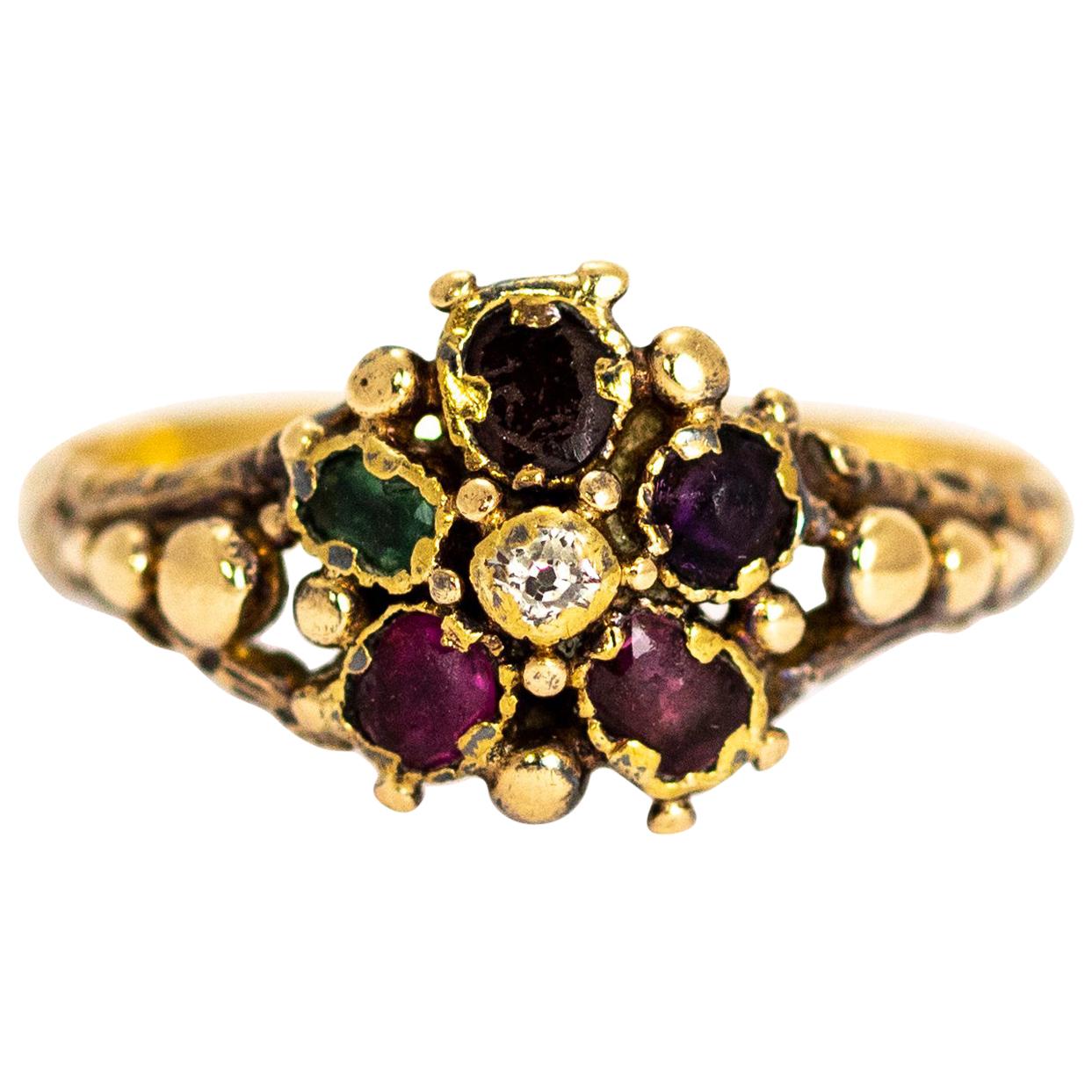 Early Victorian 15 Carat Gold Acrostic Regard Ring at 1stDibs