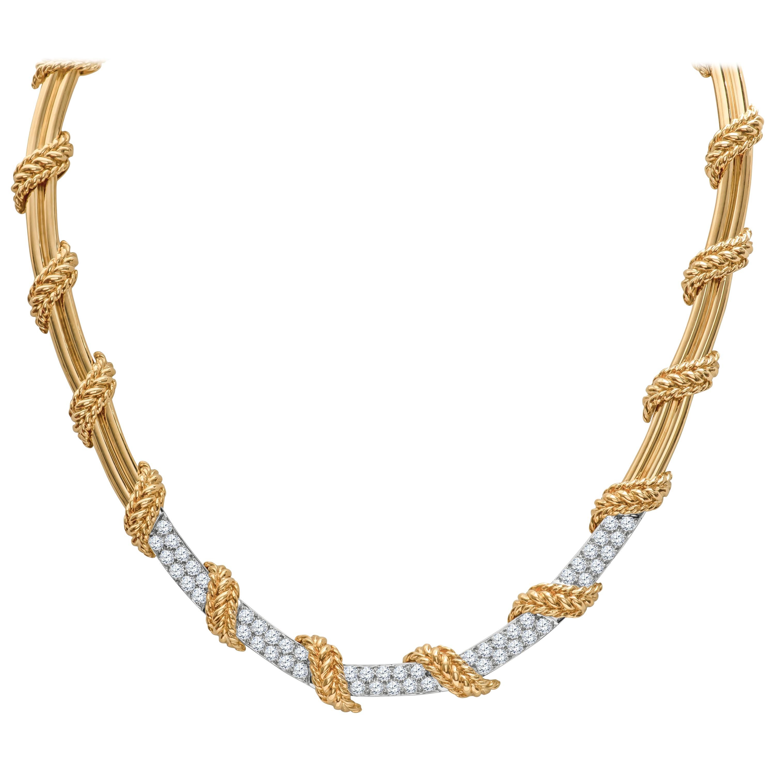 Rivera Necklace with 17.61 Carat Total Weight in Round Diamonds For ...