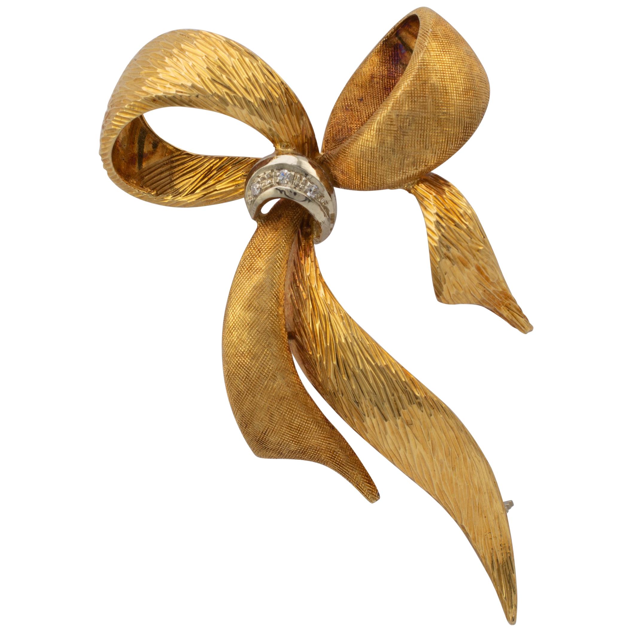 Christian Dior Vintage 1964 Ribbon Bow Brooch at 1stdibs