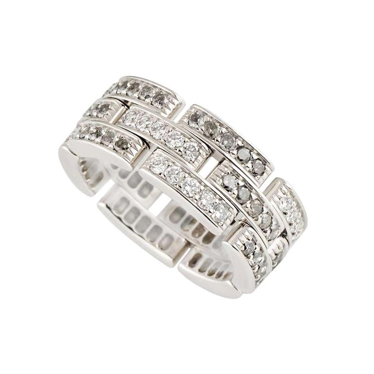 Cartier Maillon Panthere Diamond Links and Chain Ring 1.53 Carat at ...