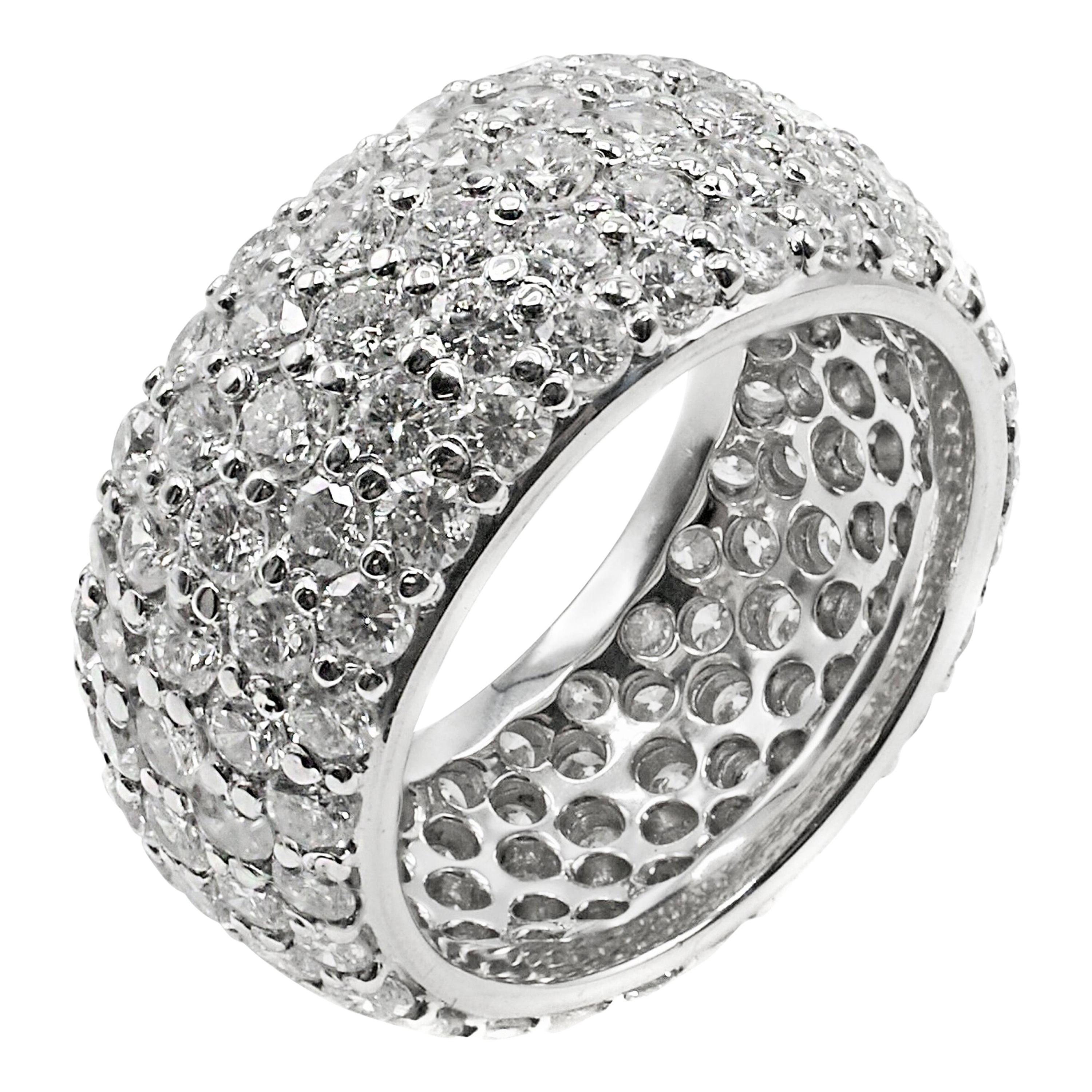 1920s Diamond Bead Set Eternity Band in Platinum at 1stDibs