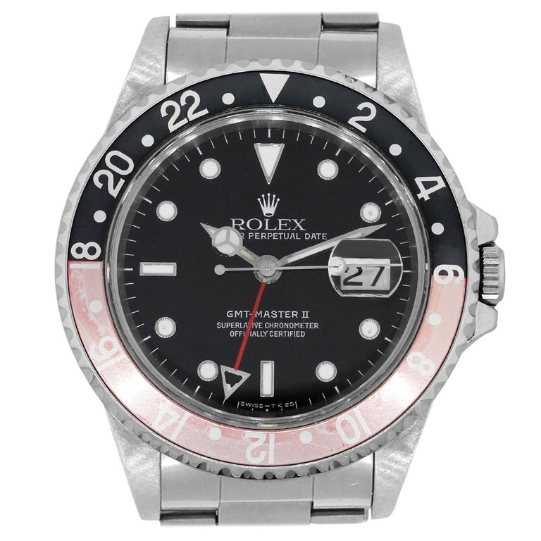 Rolex 16710 GMT "Coke" Bezel Men's Watch at 1stDibs