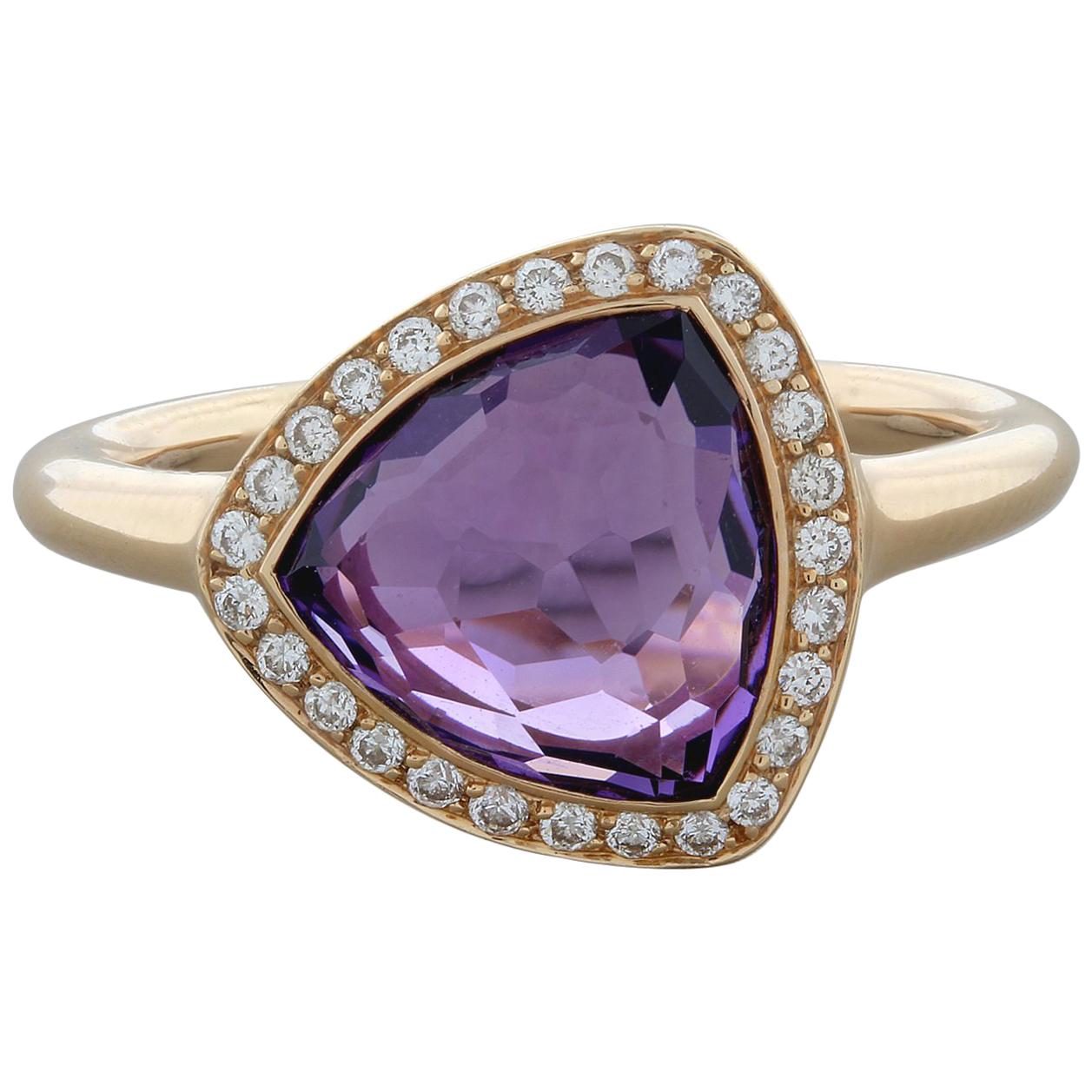 Eva Steinberg Diamond Gold Diagonal Bar Ring at 1stdibs