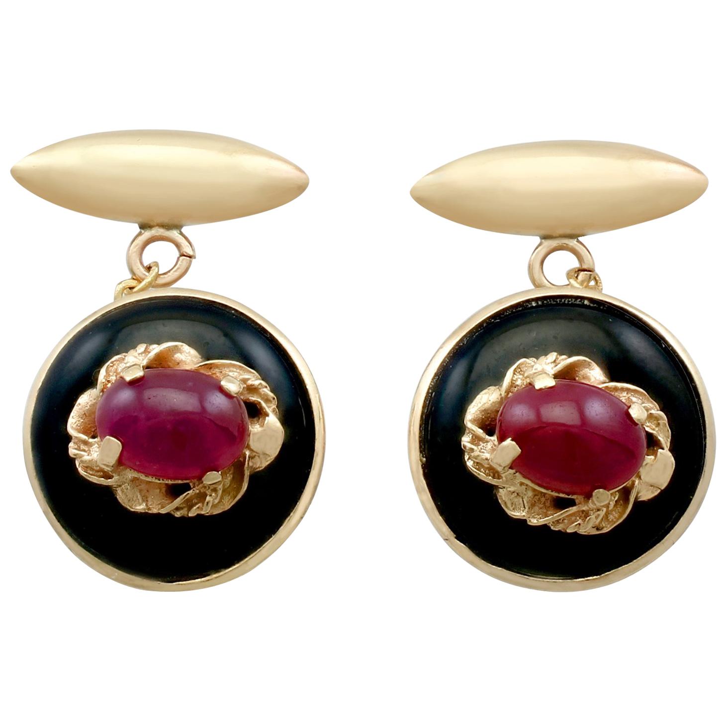 Antique Ruby Cufflinks - 213 For Sale at 1stdibs