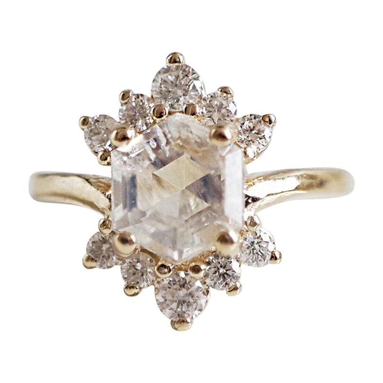 H. Stern Gold Moonstone Diamond Ring at 1stdibs