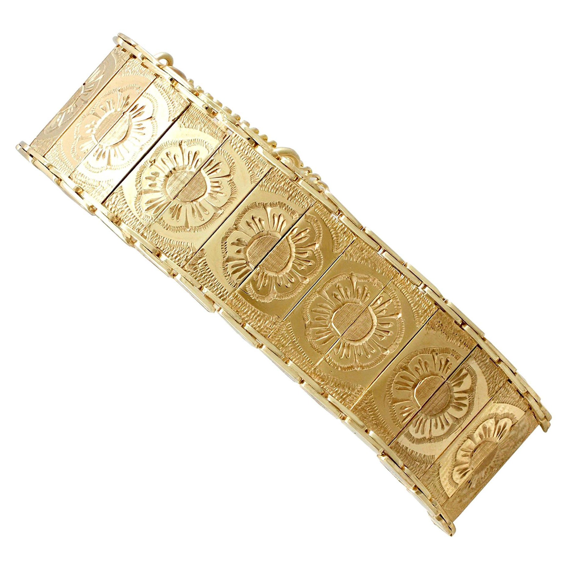 1960s Vintage Yellow Gold Bracelet For Sale at 1stDibs | vintage gold ...