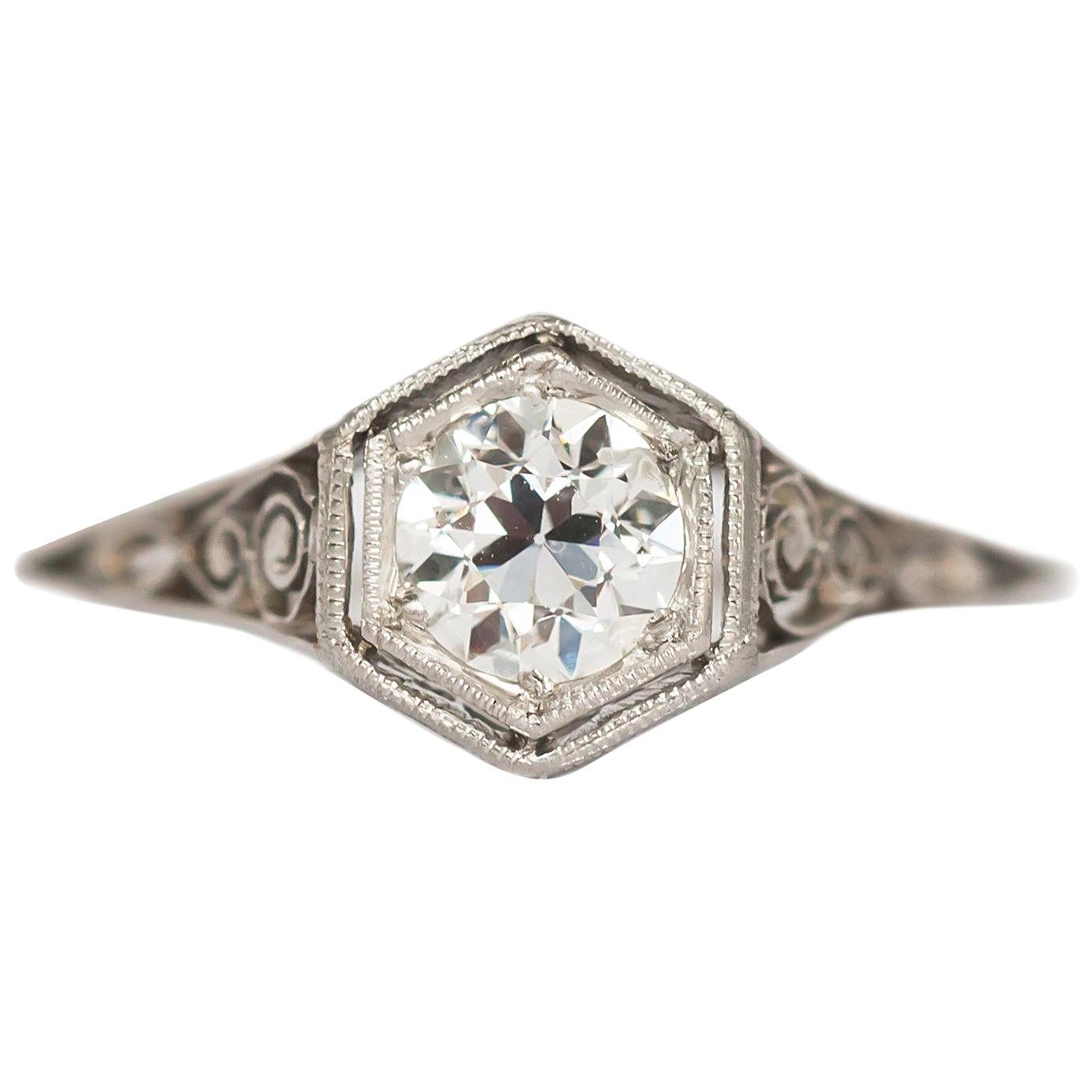 GIA Certified .45 Carat Diamond Platinum Engagement Ring at 1stDibs ...