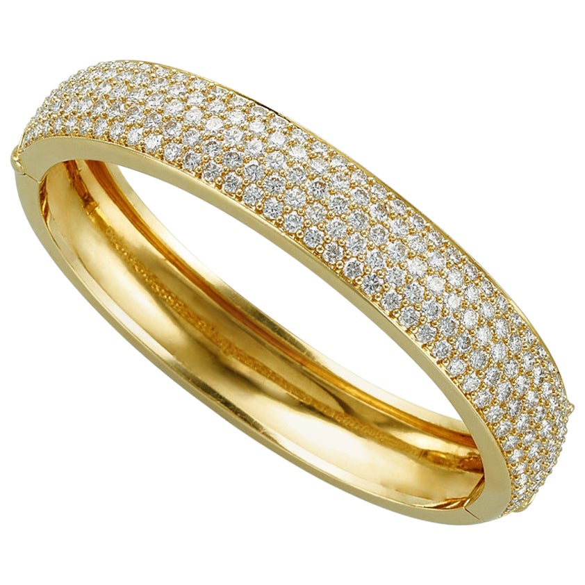 Chanel Gold Embossed Bangle at 1stDibs