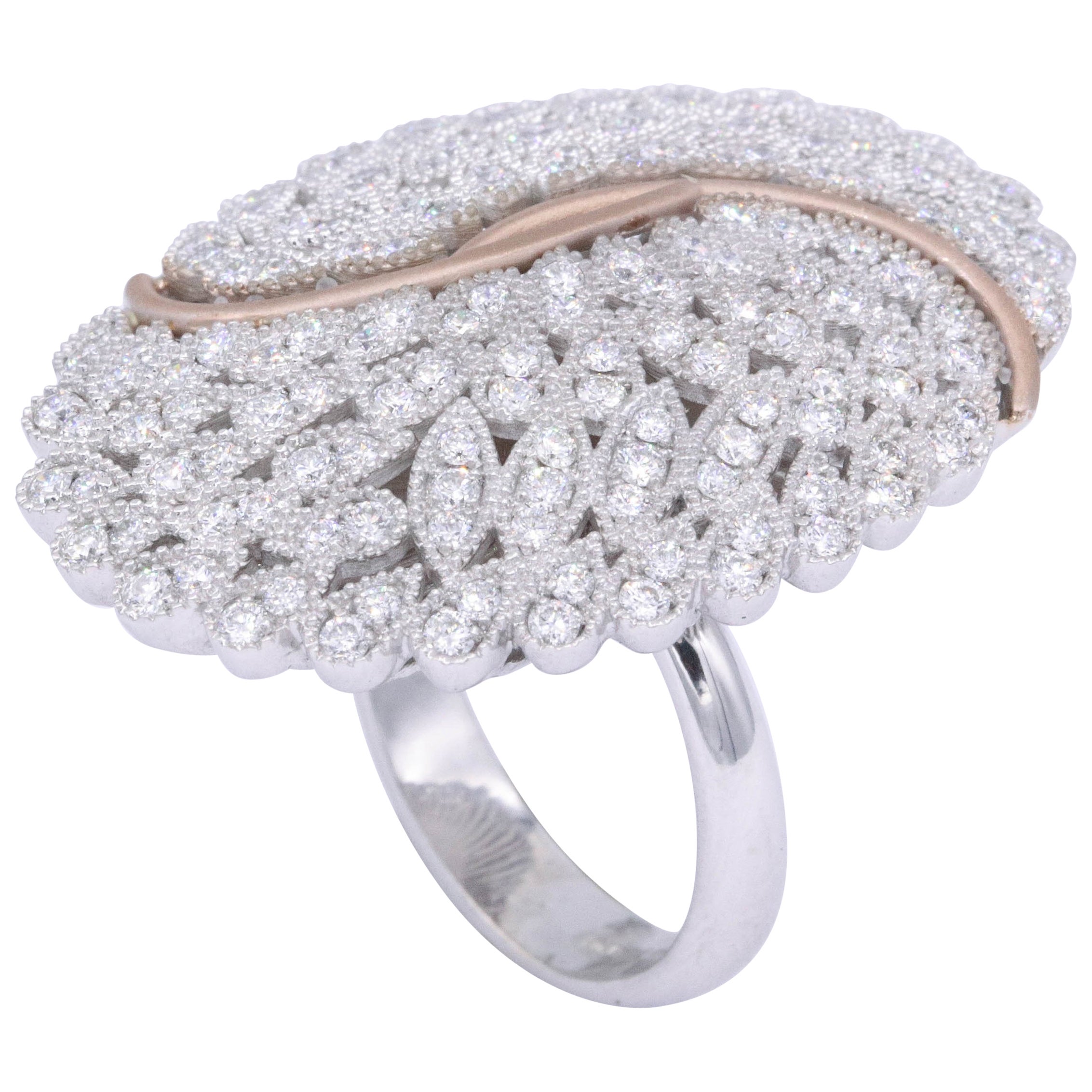 Garnet, Onyx and 18K White Gold Italian Made Ring at 1stDibs