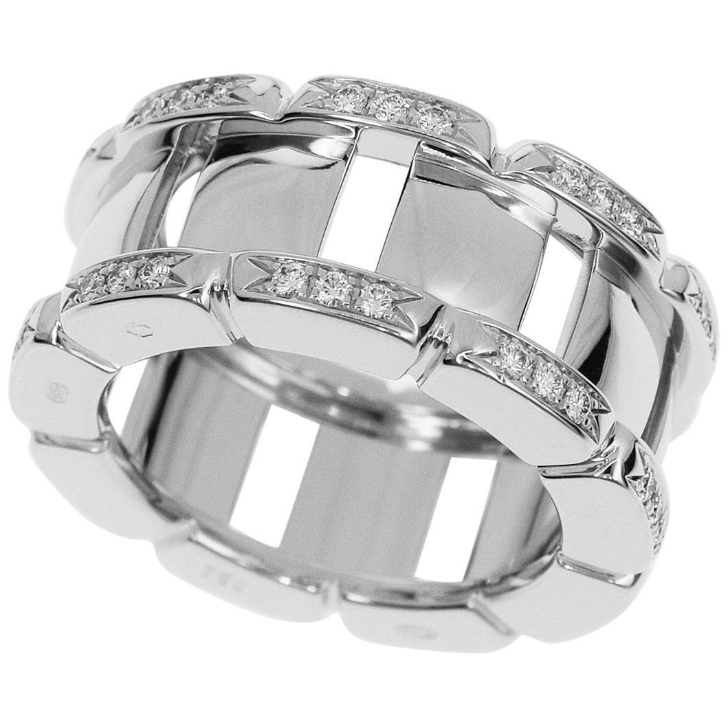 Patek Philippe Diamond White Gold Calatrava Ring at 1stDibs