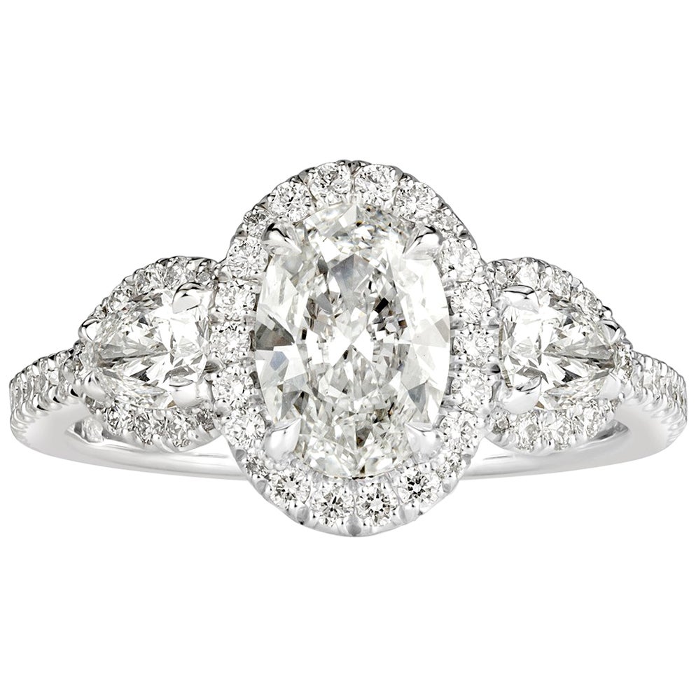 Mark Broumand 2.01 Carat Fancy Intense Radiant Cut Diamond Engagement ...