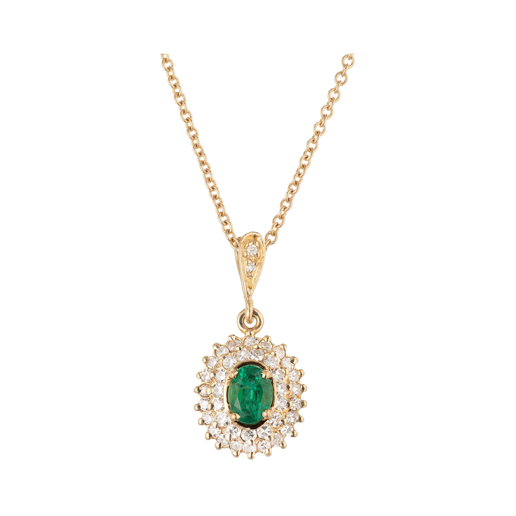 GIA Certified Natural Mottled Bright Green Hololith Gold Pendant at 1stDibs