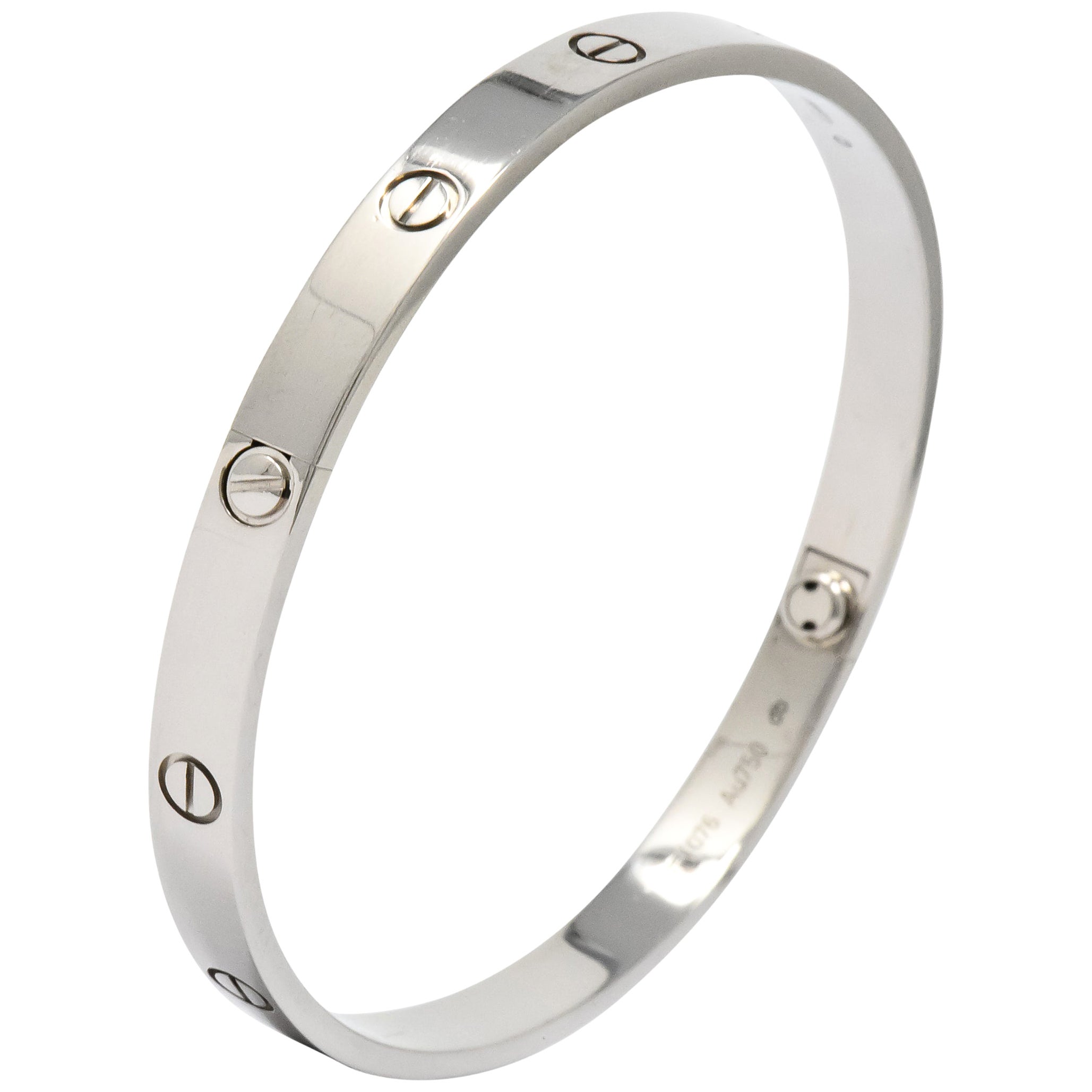 Cartier 18 Karat Rose Gold Love Bangle Bracelet Old Screw Style at 1stDibs