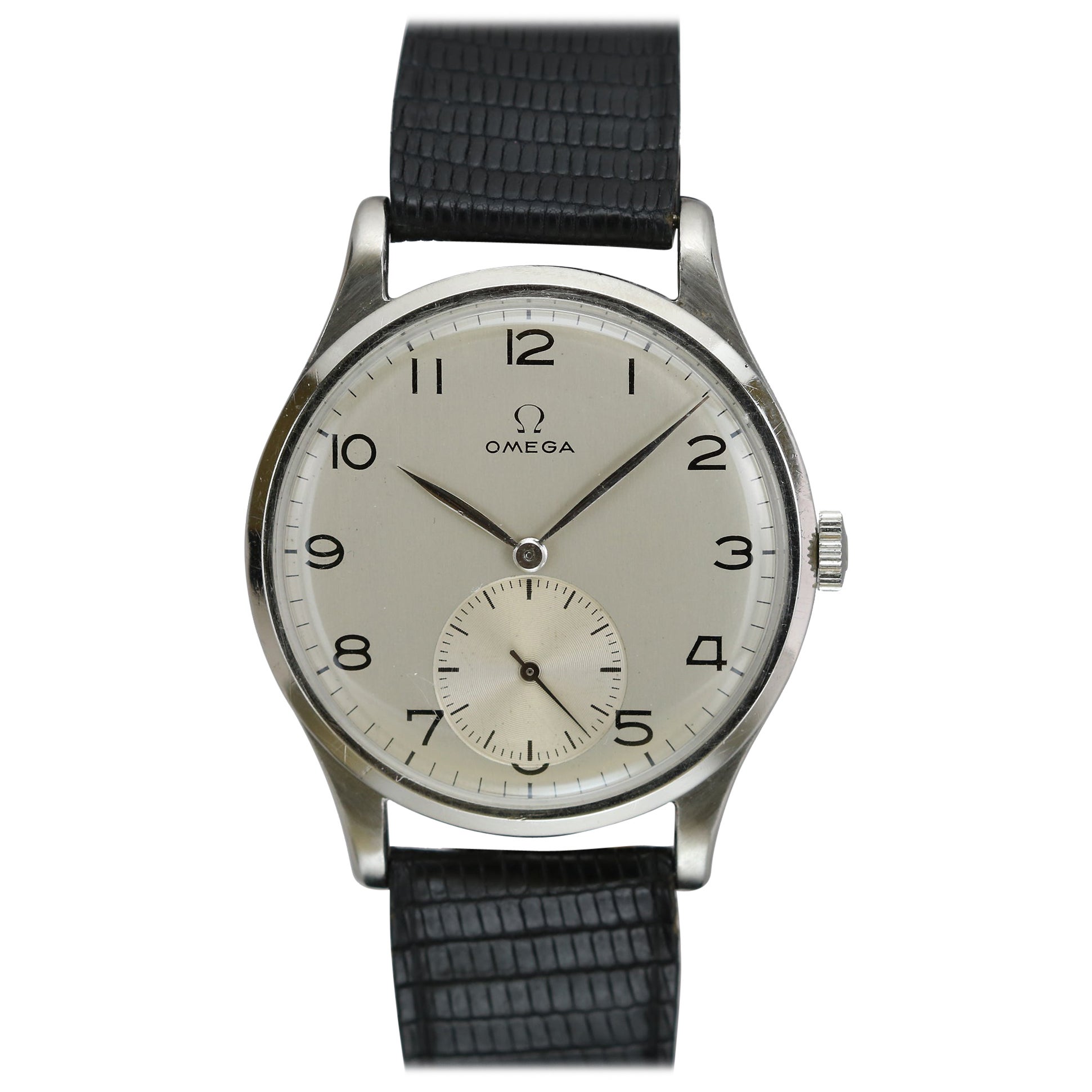 Omega Vintage US Army Military Stainless Steel 30T2SC Wristwatch at 1stDibs