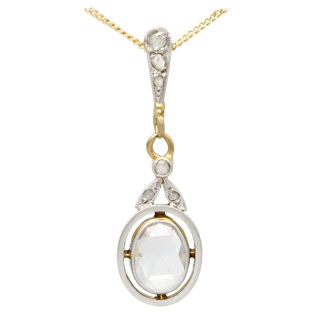 Antique Early 1700s Baroque Diamond Gold Cross Pendant at 1stDibs