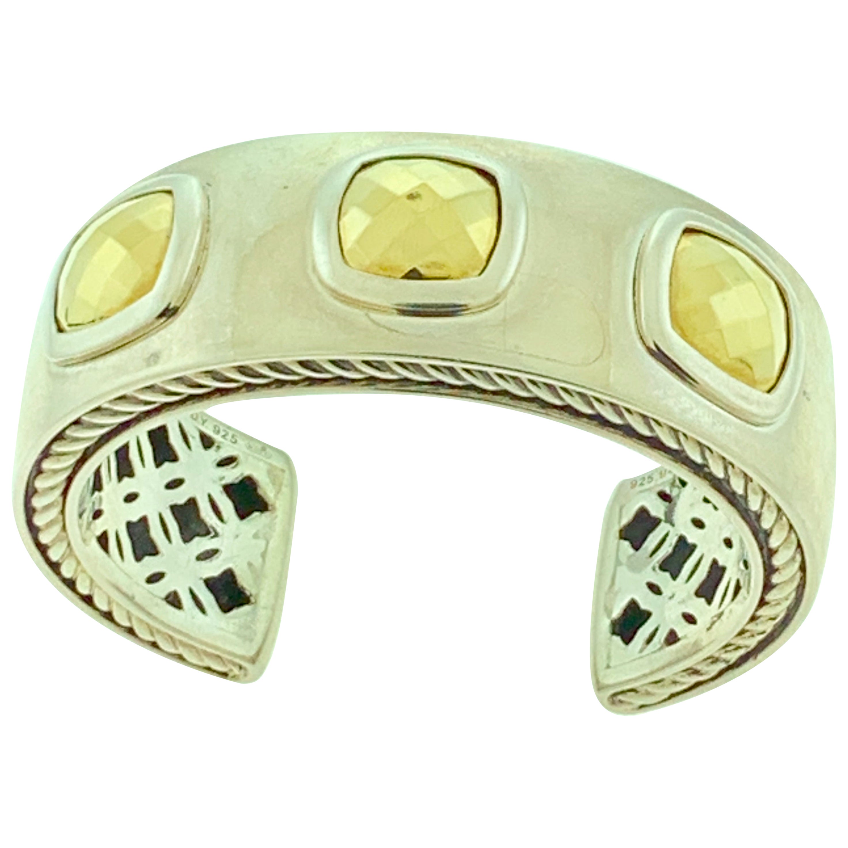 Margaret Barnaby Sterling Silver 18 Karat Gold Cuff Bracelet, Ducks on ...