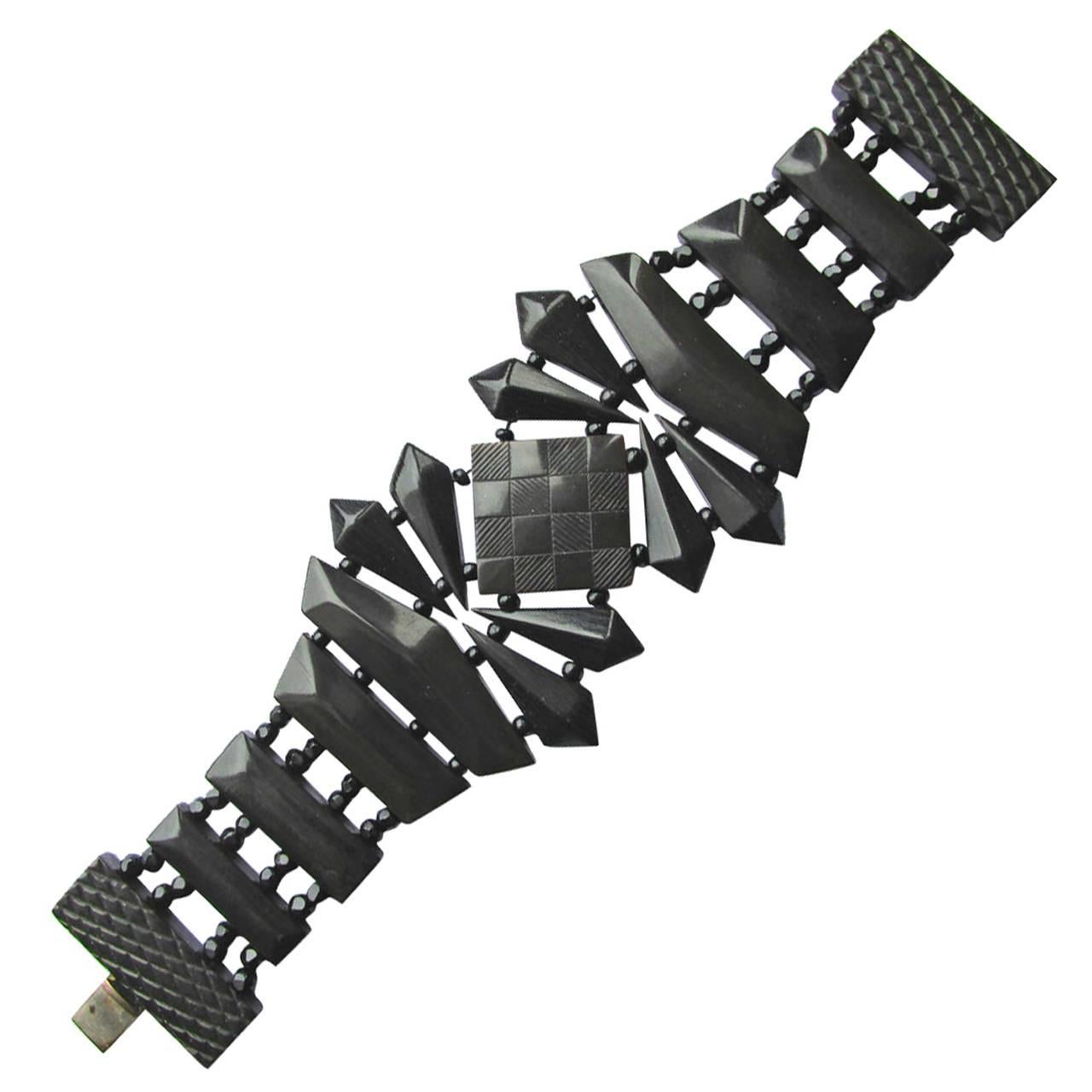 Antique Whitby Jet Coiled Snake Bracelet at 1stDibs | whitby jet ...