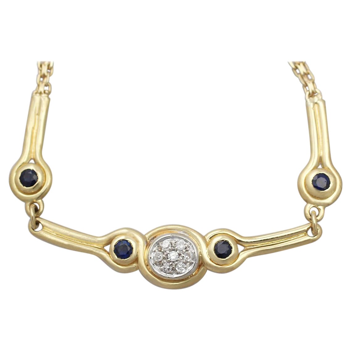 Renee Lewis Gem-Set Gold Charm Necklace at 1stDibs | renee lewis necklace